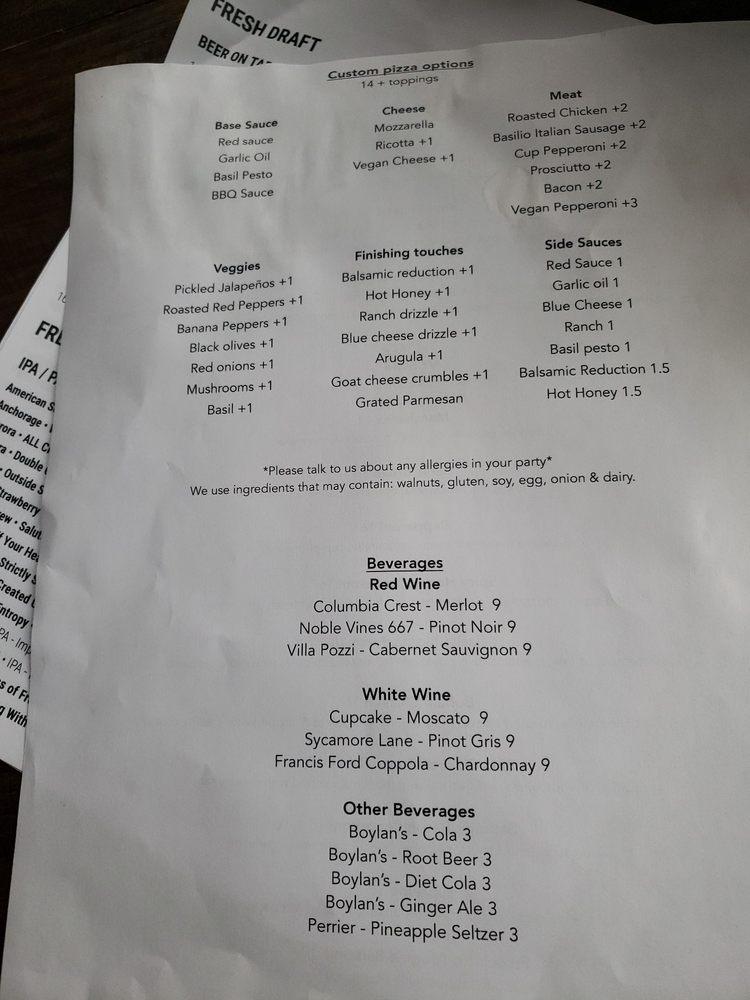 Menu at A.W. Wander pub & bar, Manlius