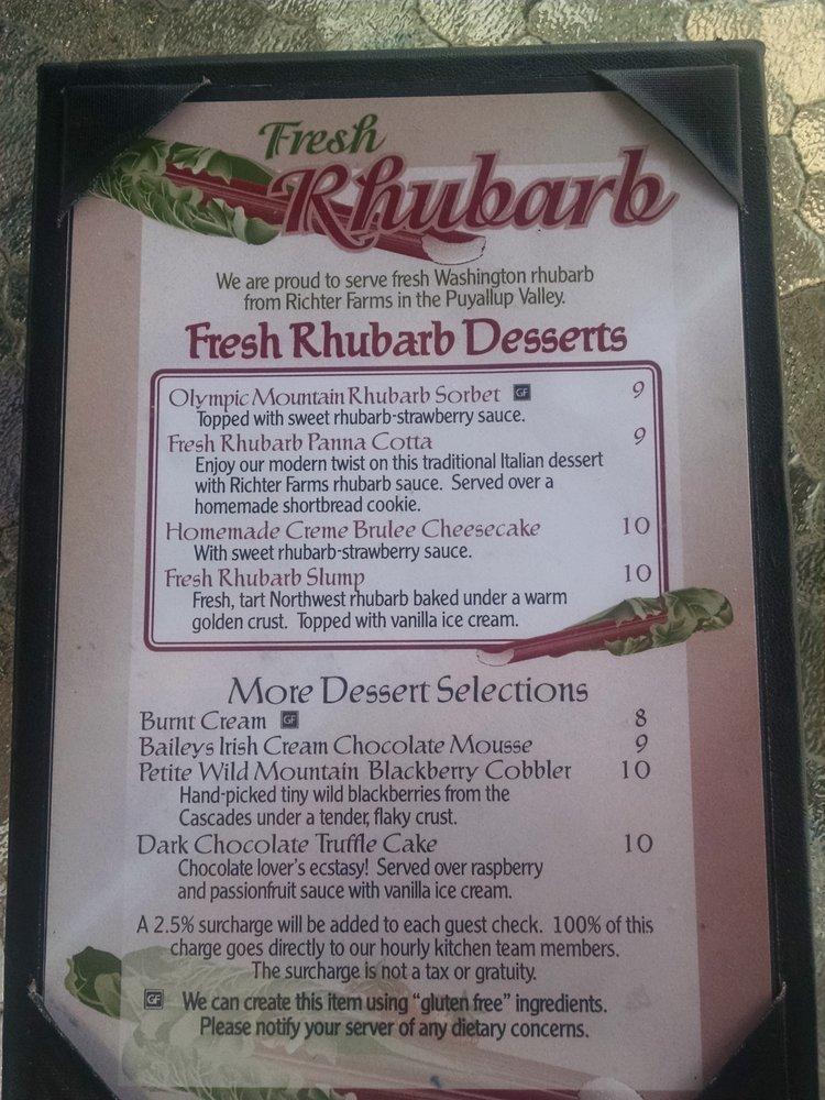 Menu at Anthony's Pier 66 & Bell Street Diner restaurant, Seattle