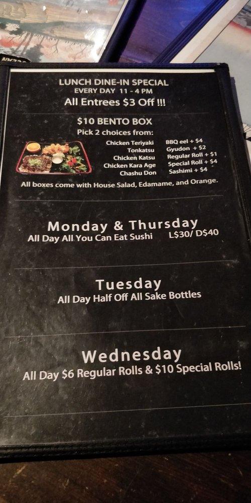 Menu at Blue Ocean Restaurant, St. Louis
