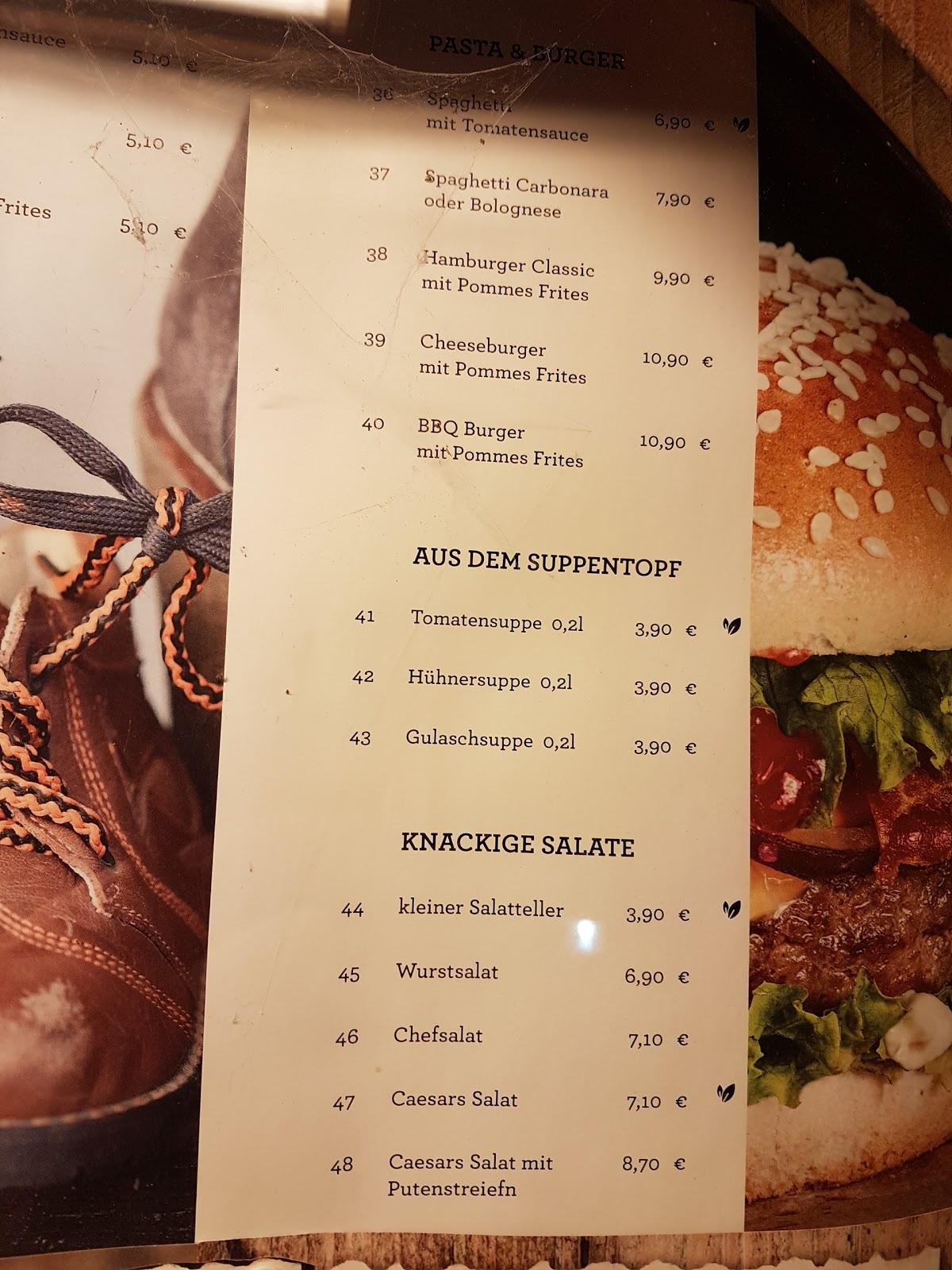 Menu at Shell fast food, Wedemark