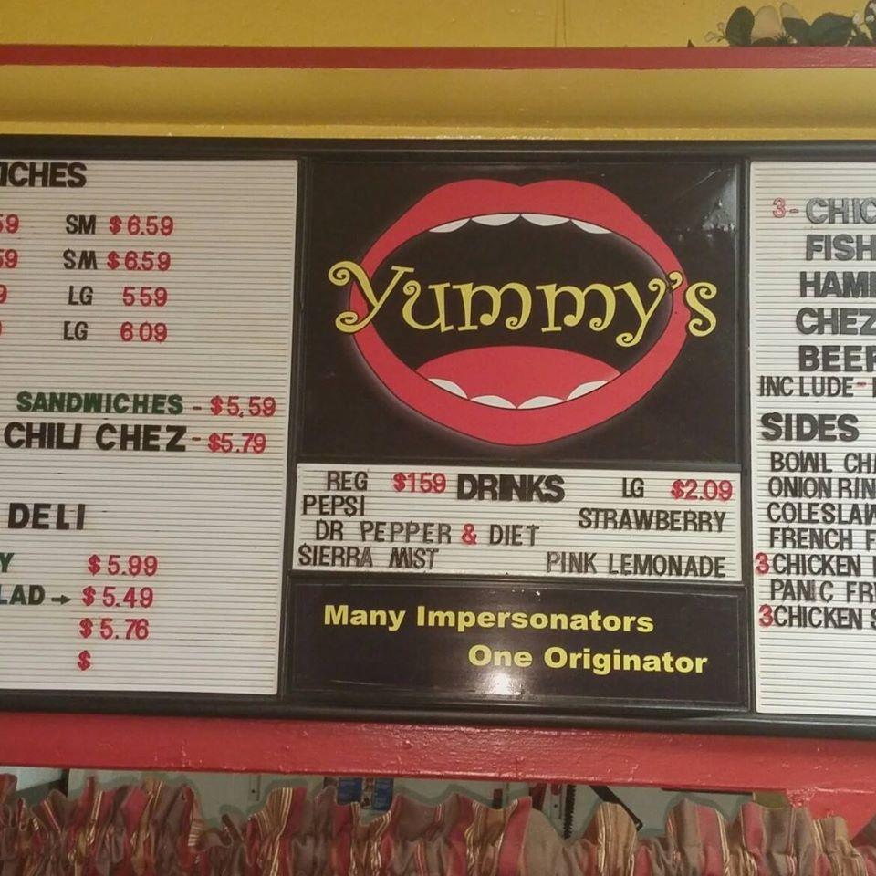 Menu at Yummy's Carry-Out restaurant, Wichita