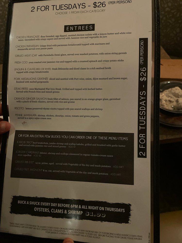 Menu at 579 Benefit Street Restaurant, Pawtucket