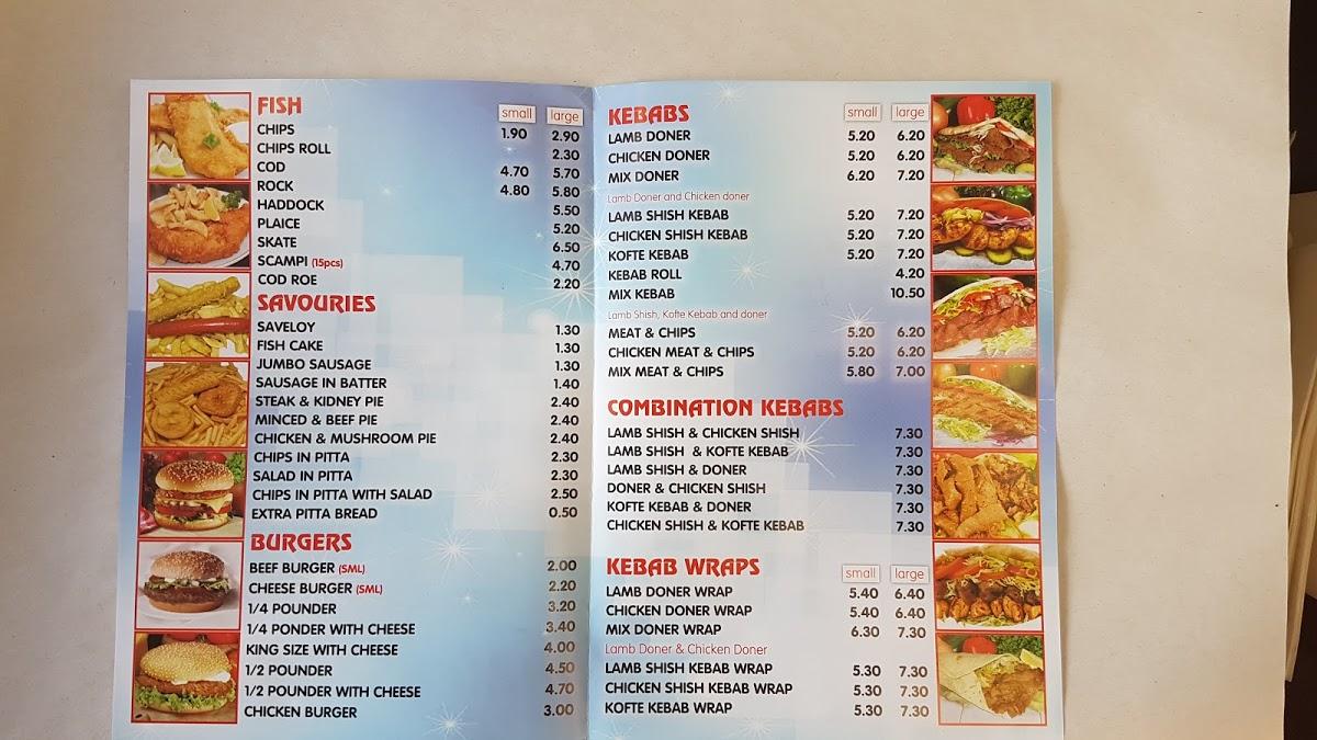 Menu at Mr Chippy restaurant, London, 353 High Rd Leytonstone