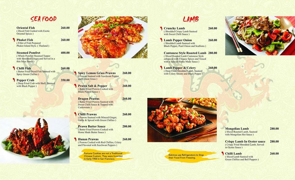 Menu at Tasty China, Chennai