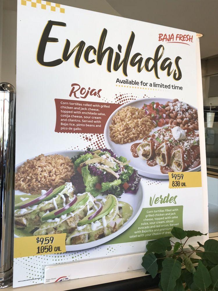 Menu at Baja Fresh Mexican Grill fast food, Salem, 945 Lancaster Dr NE