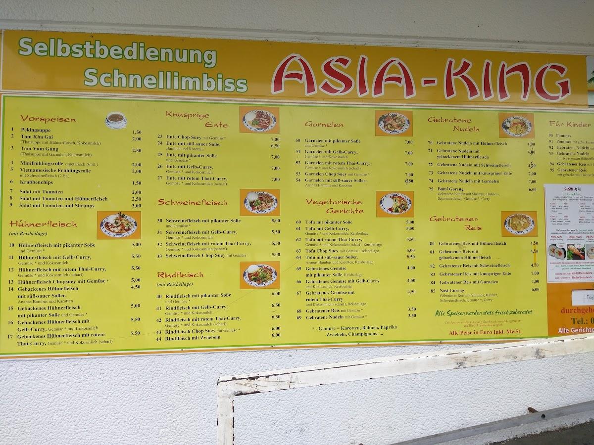 Speisekarte von Asia-King restaurant, Weingarten