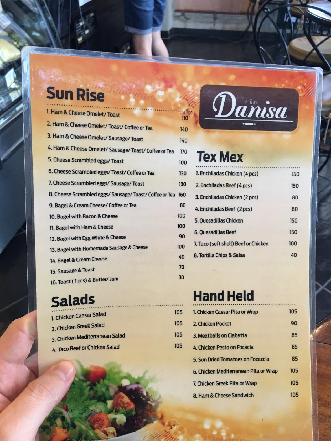 Carta de Danissa Bakery & Cafe, Hang Dong, 111 ถนน ราชพฤกษ์