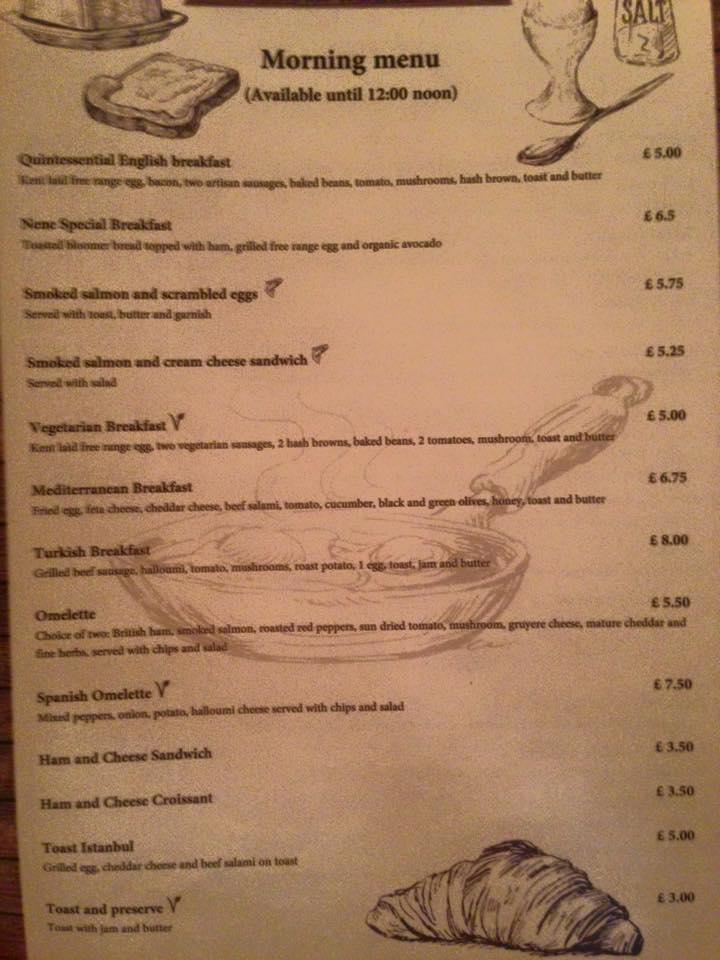 Menu at Nene Cafe & Bistro, Chislehurst, 111 High St