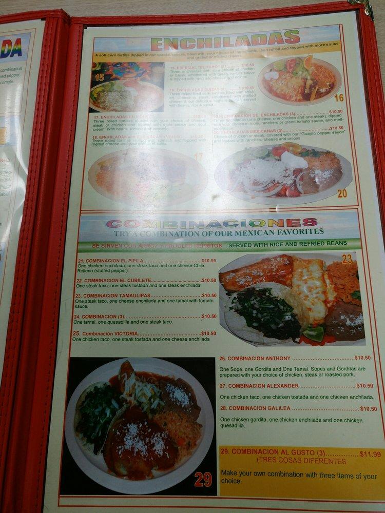 Menu at EL FARO MEXICANN CUISINE restaurant, Elgin, Lillian St