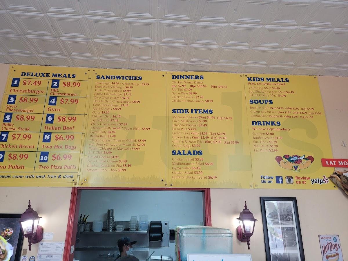 Menu at Saul's Chicago Style Grill fast food, East Chicago