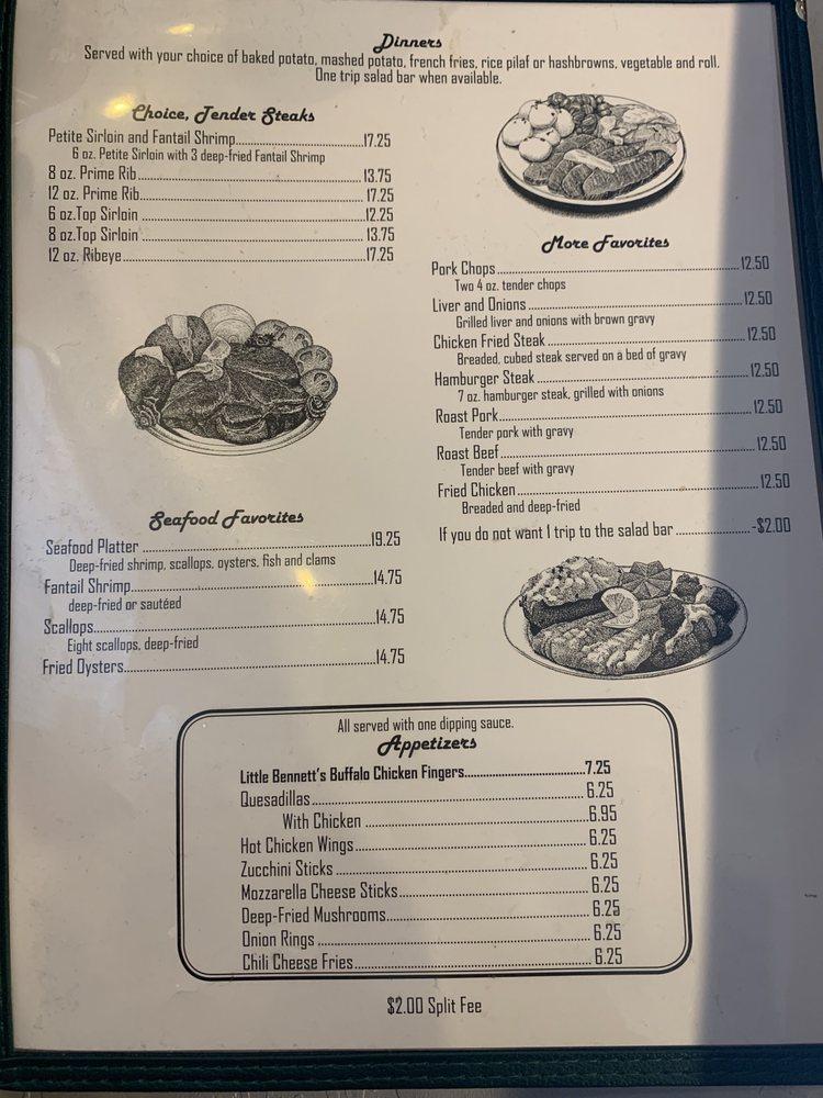Menu at Audrey's Restaurant, Newport, U.S. Rte 2