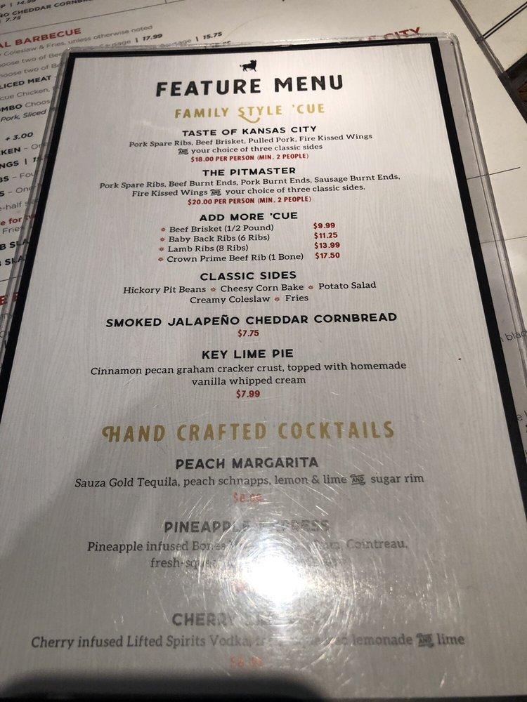 Menu at Jack Stack Barbecue - Overland Park, Overland Park