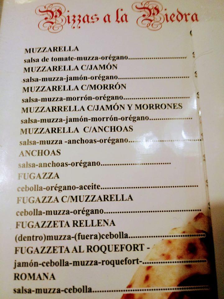 Menu at Center Pizza pizzeria, San Clemente del Tuyú