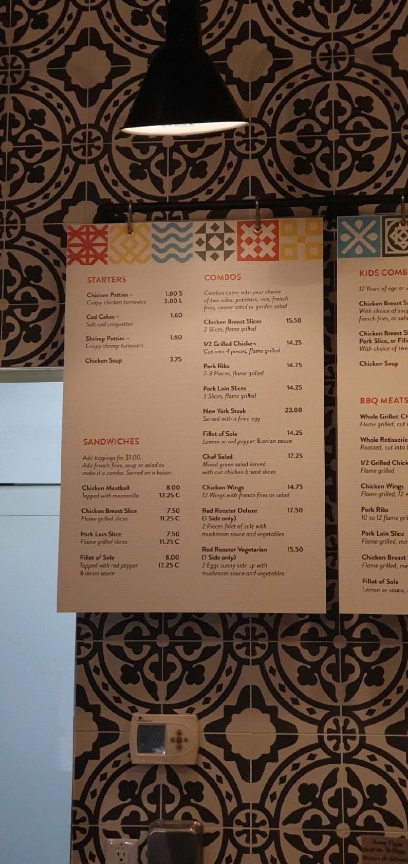 Menu au Churrasqueira Red Rooster Portuguese BBQ- bathurst, Vaughan ...