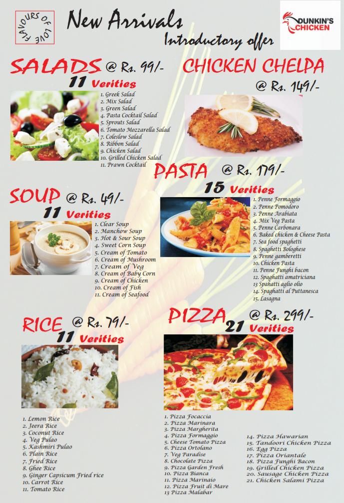 Menu at Dunkin's Chicken, Thiruvananthapuram, Kurissadi Junction