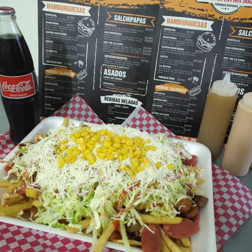 Carta del restaurante El Rey del los Hot Dogs, Valledupar, Cra. 6b #19b-39