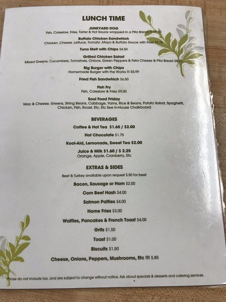 Menu at Ms Goodies fast food, Buffalo