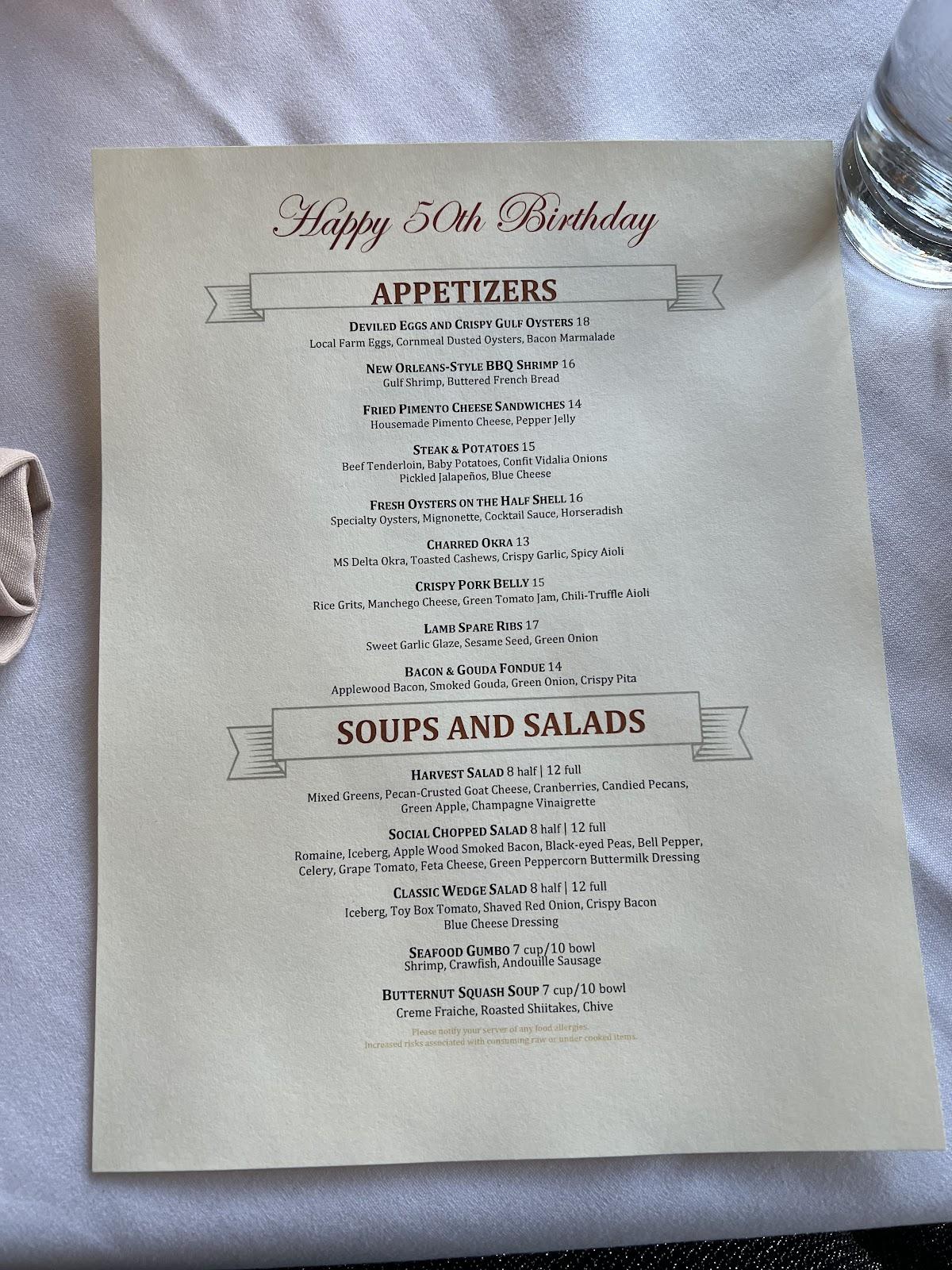 Menu at Southern Social pub & bar, Germantown, S Germantown Rd