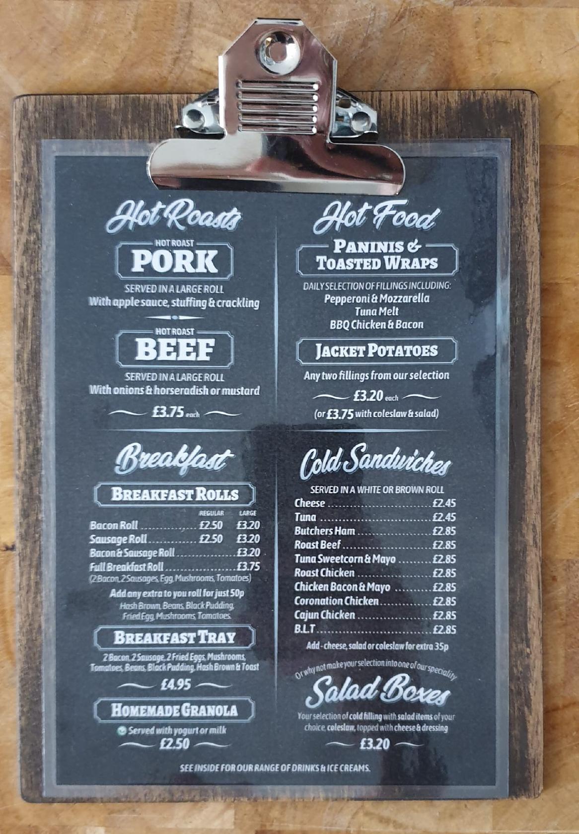 Menu at Country Crust fast food, Pickering