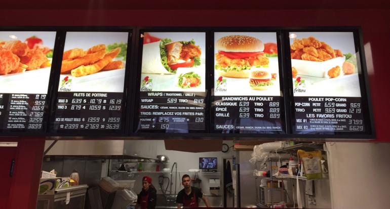 Menu at FRITOU restaurant, Laval