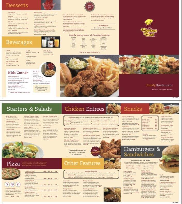 Menu at Chicken Chef restaurant, Morden