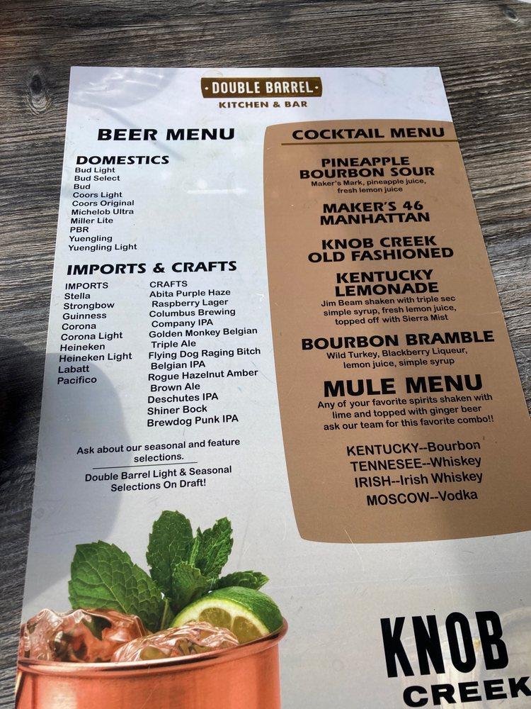 Menu at Double Barrel Kitchen & Bar, Westerville