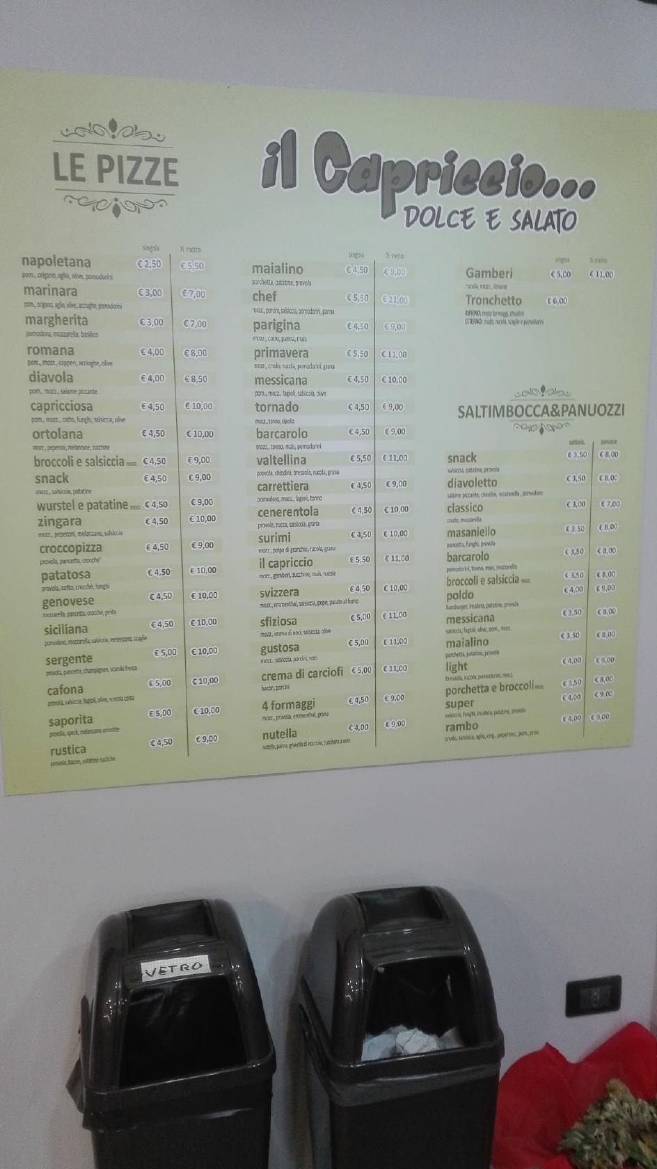Menu at Pizzeria E Rosticceria Il Capriccio, Scafati