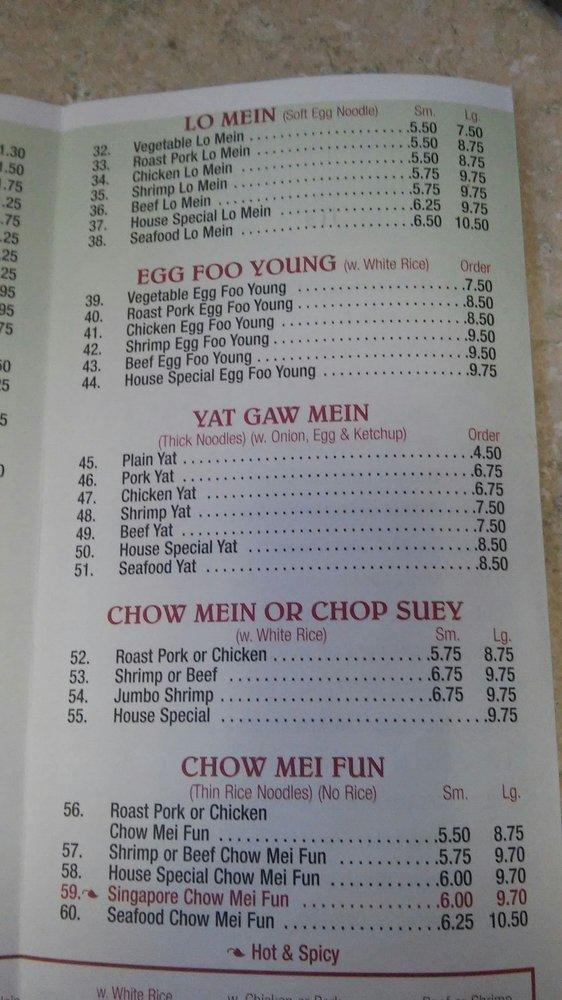 Menu at Four Seasons Chinese Food and Sandwiches restaurant, Baltimore