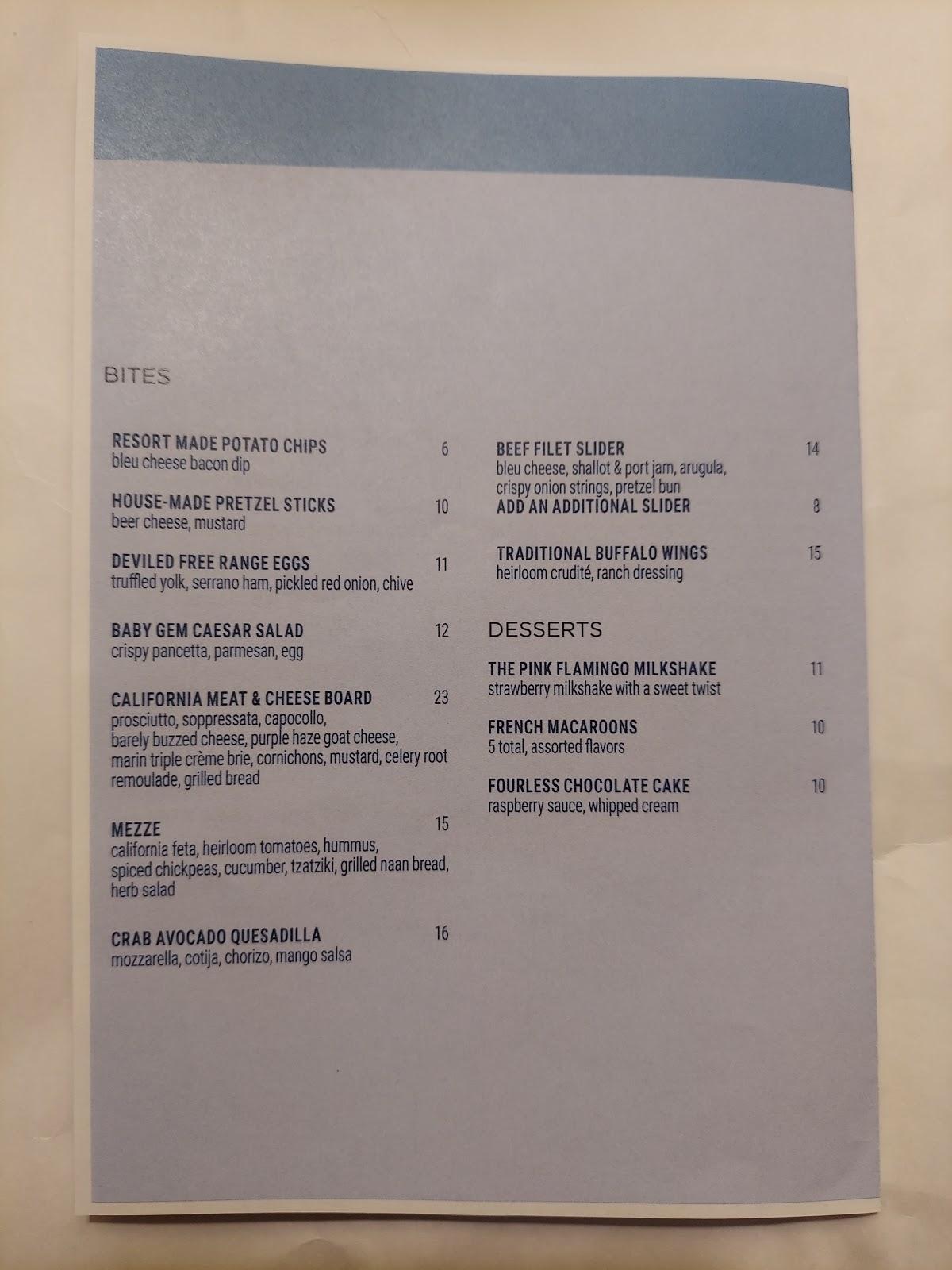 Menu at Aquifer 65 pub & bar, Palm Desert
