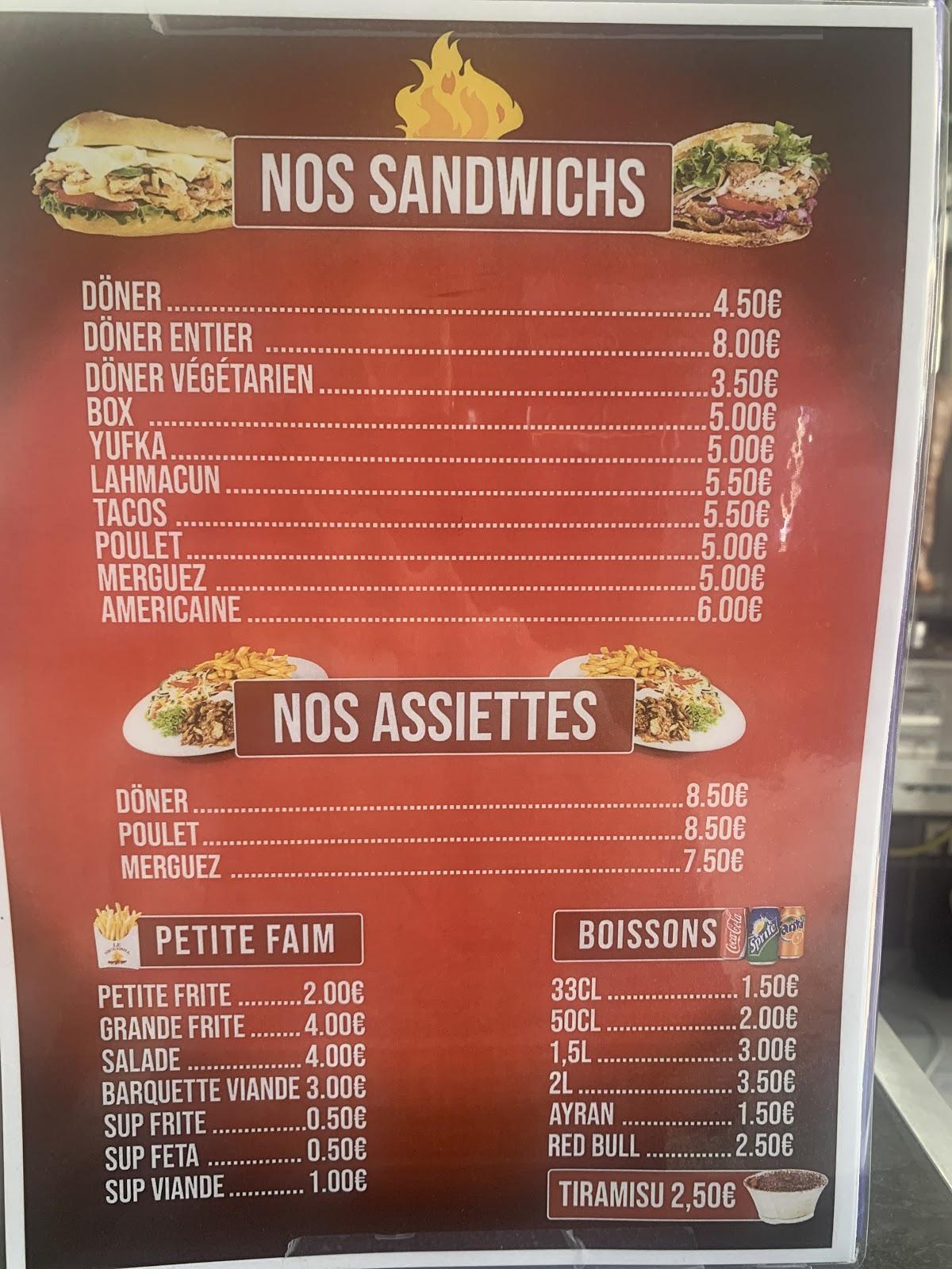 Menu at Le Nice grill restaurant, Vendenheim