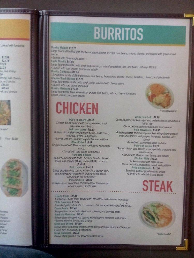 Menu at Victoria Mexican Grill and Bar Restaurant, Aiken