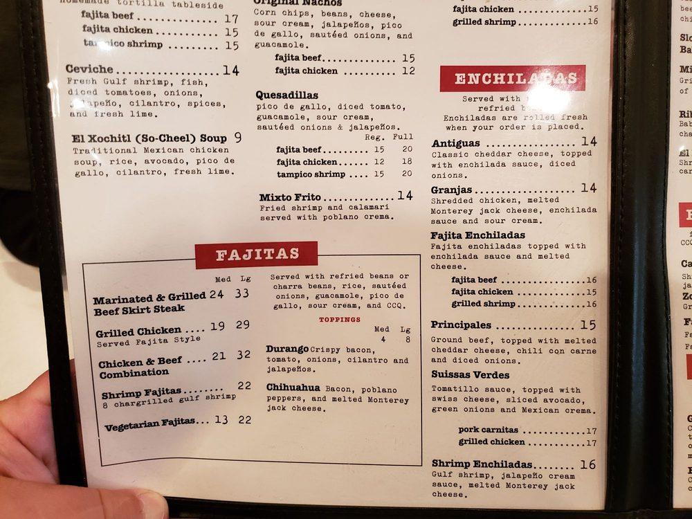Menu at Tio Javi's Fresh Mex Bar & Grill, Baton Rouge