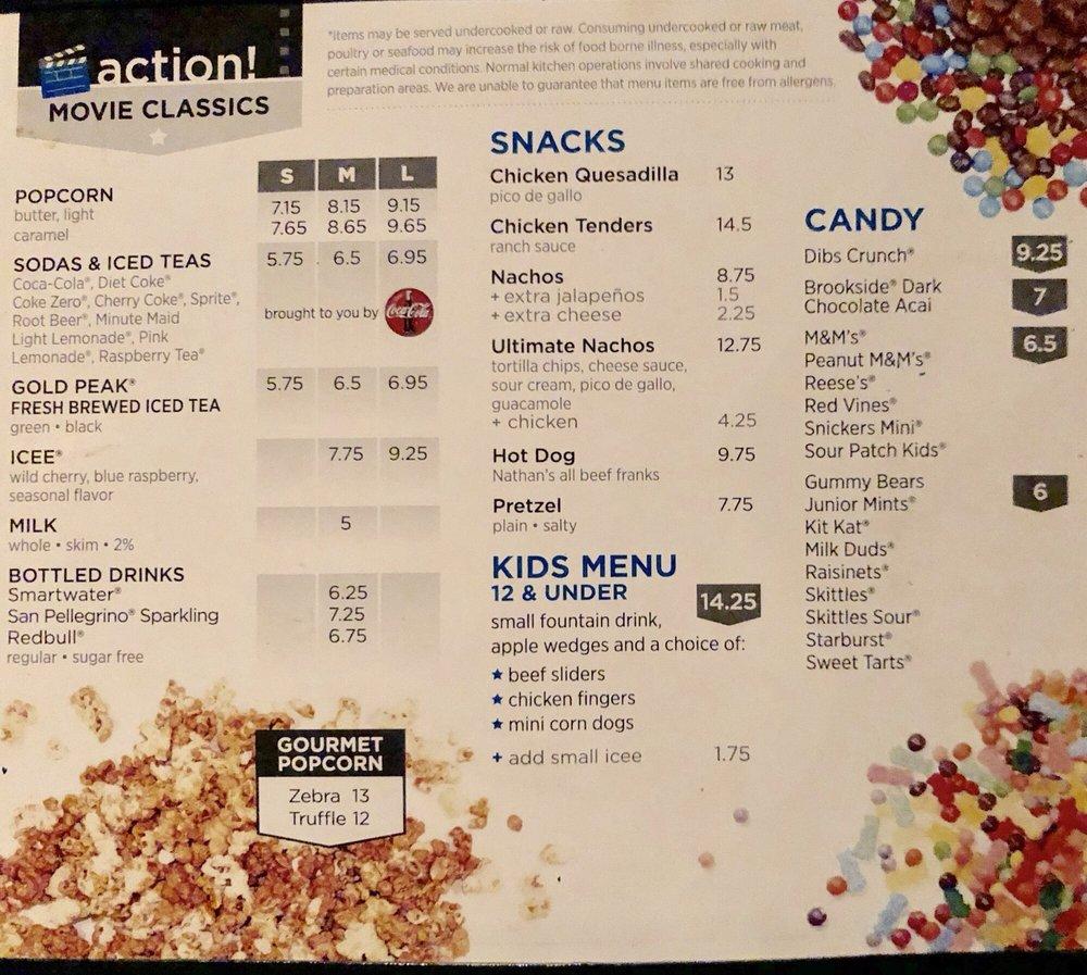Menu at Cinepolis Luxury Cinemas Rancho Santa Margarita pub & bar ...