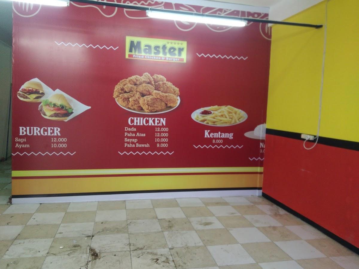 Menu at Master fried chicken and burger cafe, Pekanbaru, Jl. Suka Karya ...