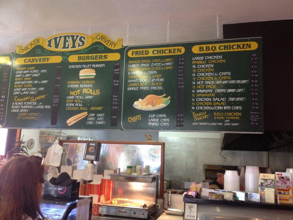 Menu at Ivey's Chicken & Carvery restaurant, Tinana, Shop 6/24 Gympie Rd
