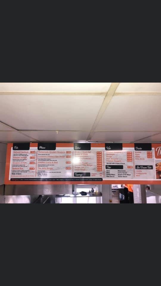 Menu at The Jetty restaurant, Greencastle
