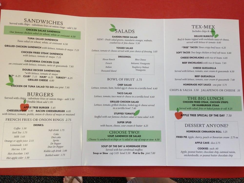 Carta de Apple Tree Cafe and Bakery, Lubbock