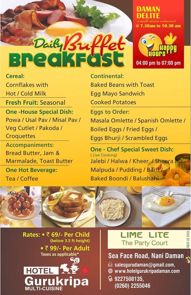 Menu at HOTEL SOVEREIGN (Pure Veg), Daman
