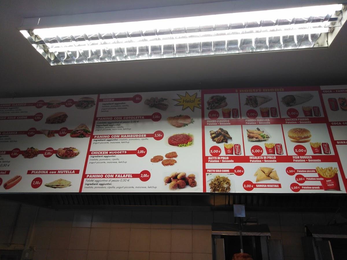 Carta del restaurante Euro Doner Kebab, Ostiglia