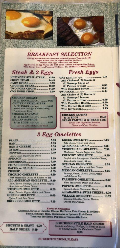 Menu at Triangle Restaurant, Grayslake