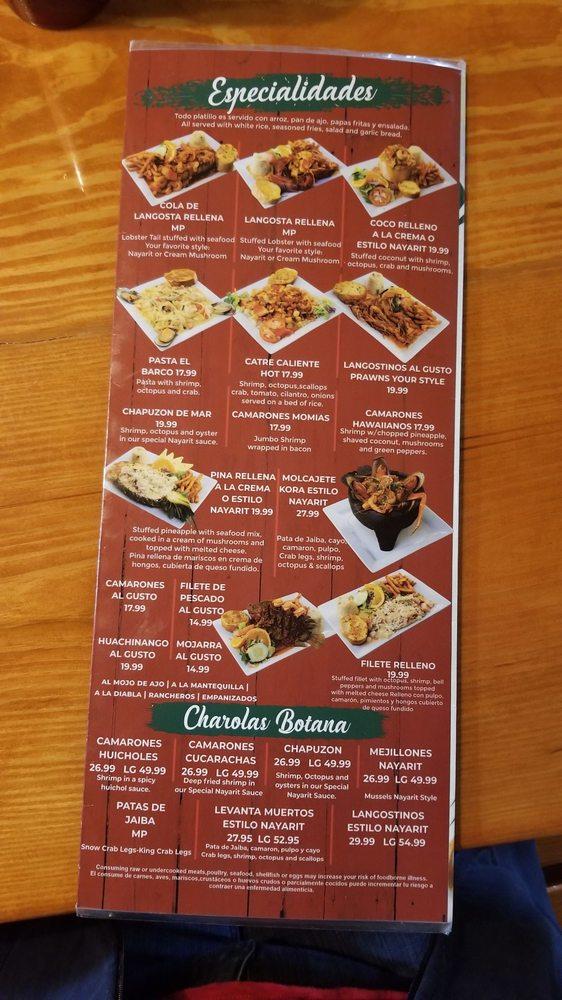 Menu at El Barco Mexican Restaurant, Columbus, W Broad St