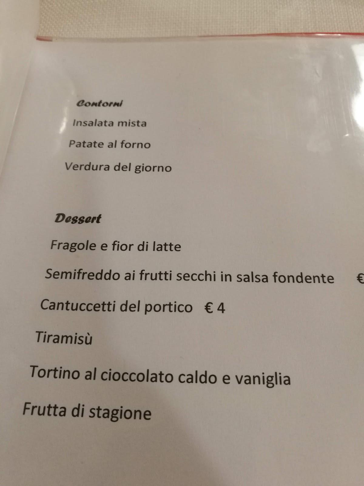 Menu da Taverna Il Portico ristorante, Rocca San Giovanni