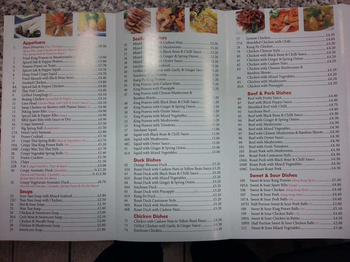 Menu at Yummy fast food, Gravesend, 84-85 London Rd
