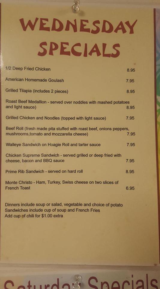 Menu at Crossroads Family Restaurant, Attica