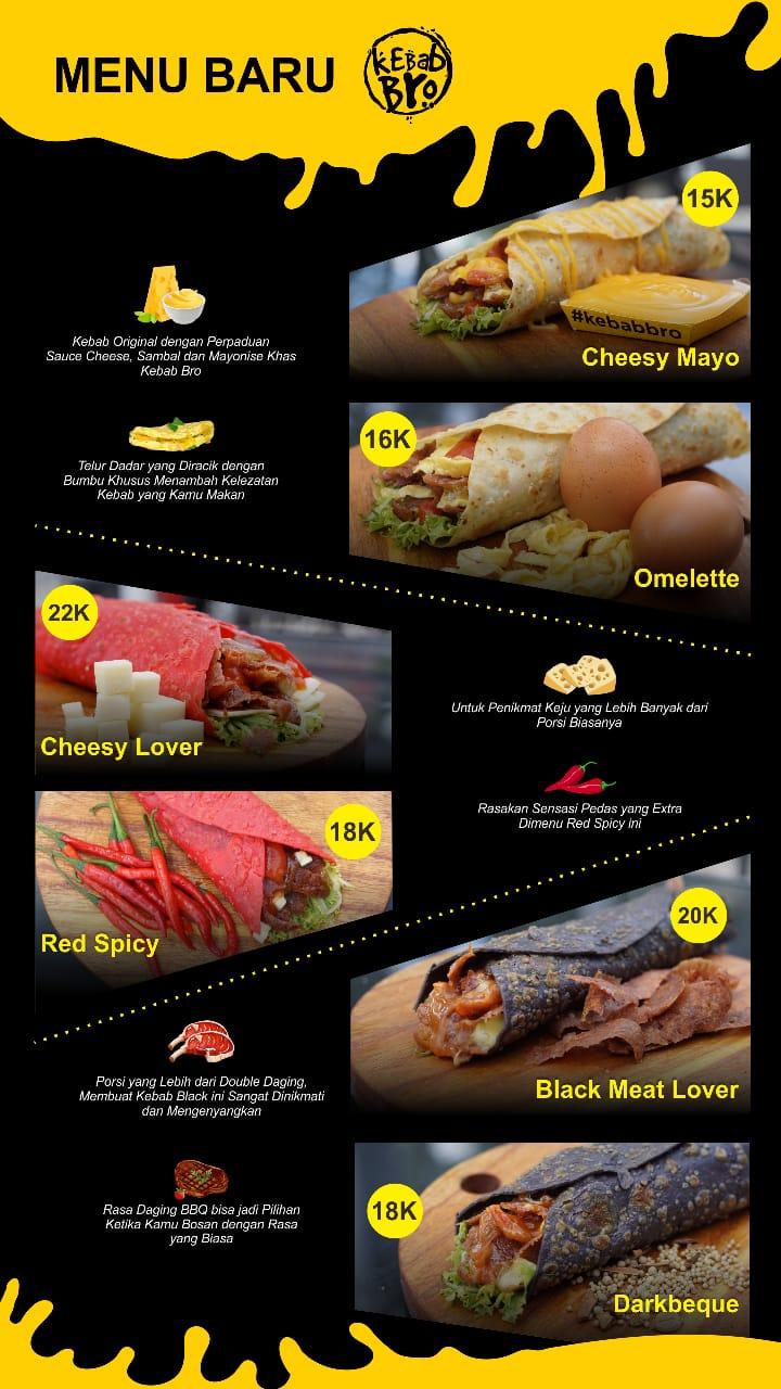 Menu at Kebab Bro Simpang Yarsi, Bukittinggi