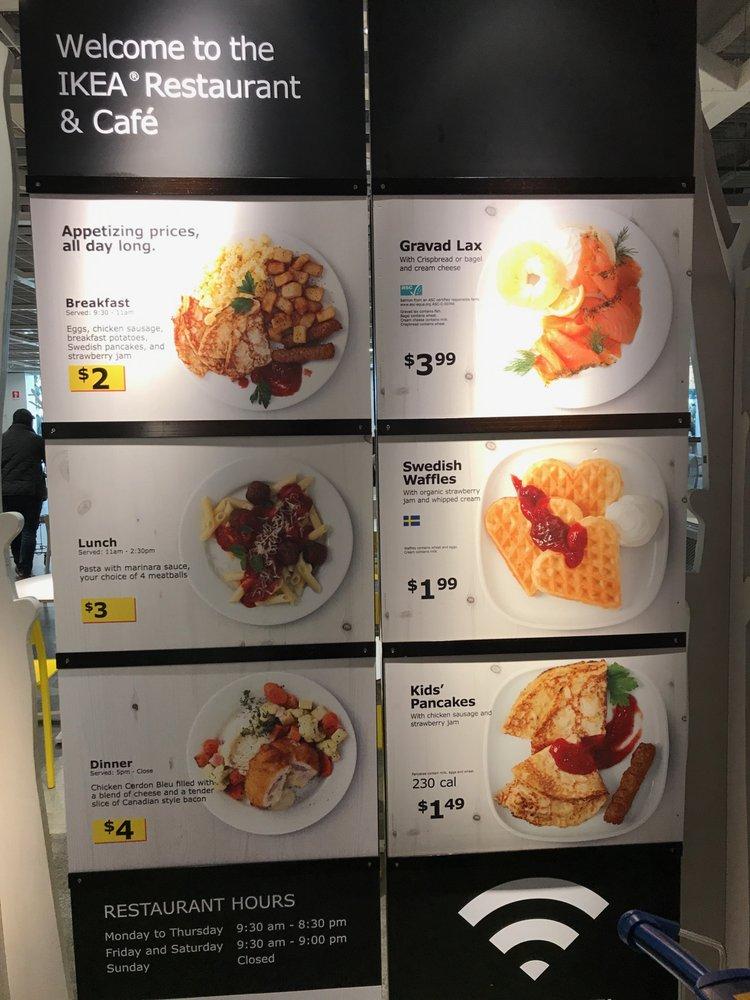 Menu at IKEA Restaurant, Paramus