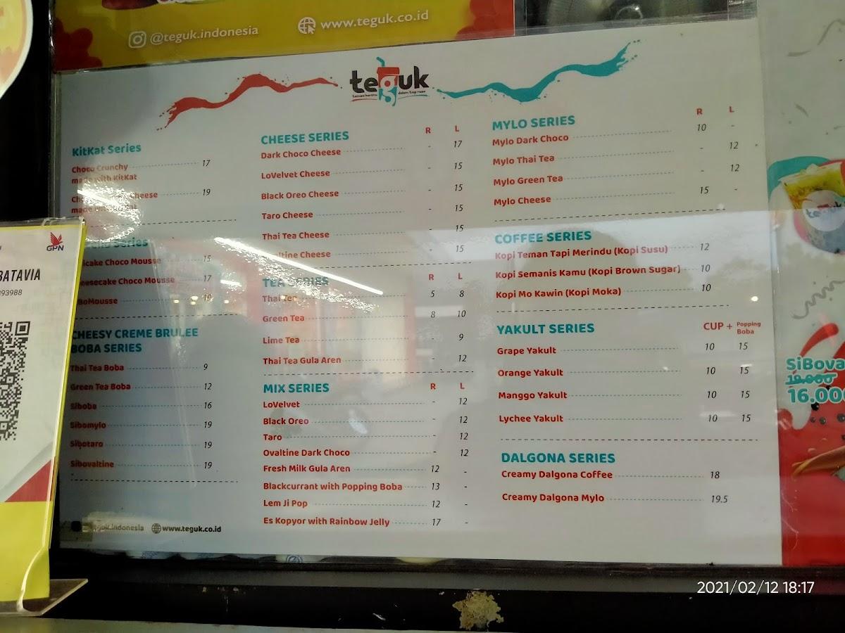 Menu at TEGUK - Grand Batavia cafe, Indonesia