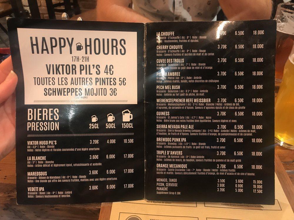 Menu at Viktor pub & bar, Lyon