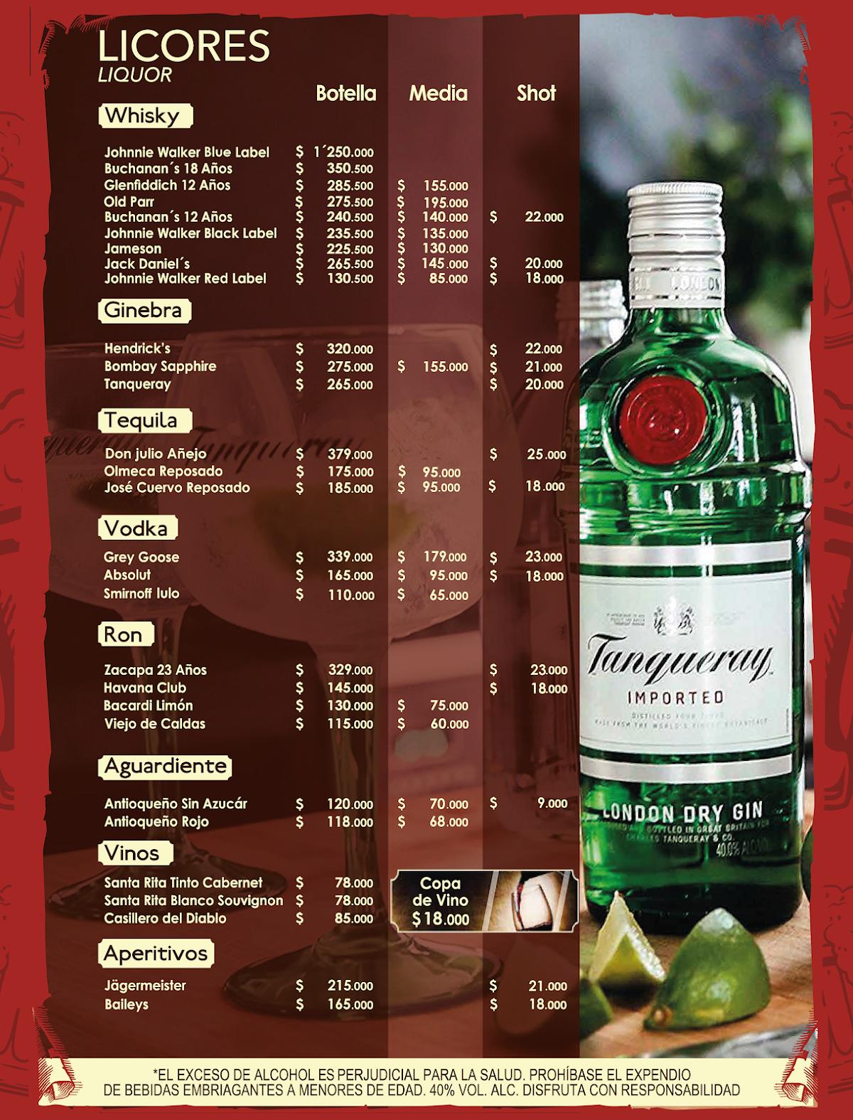 Menu at BEER CAPITAL PUB, Bogotá, Cra. 3 ##19-9