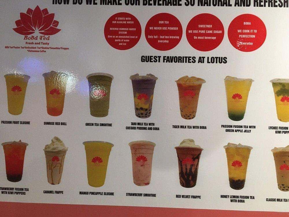Menu at Lotus Boba Tea pub & bar, Alamogordo